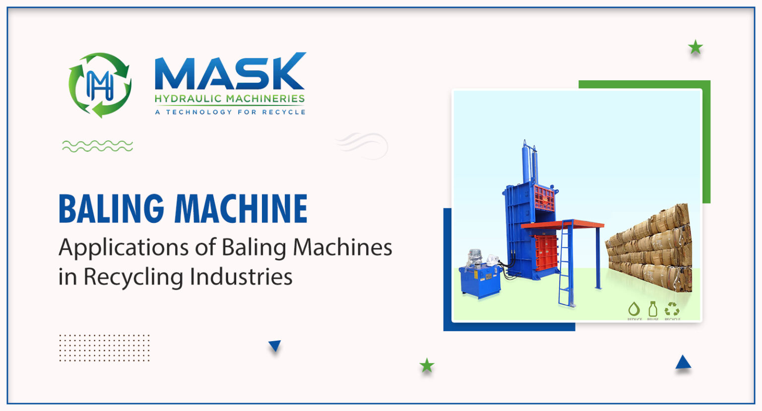 Know all about the different applications of baling machines