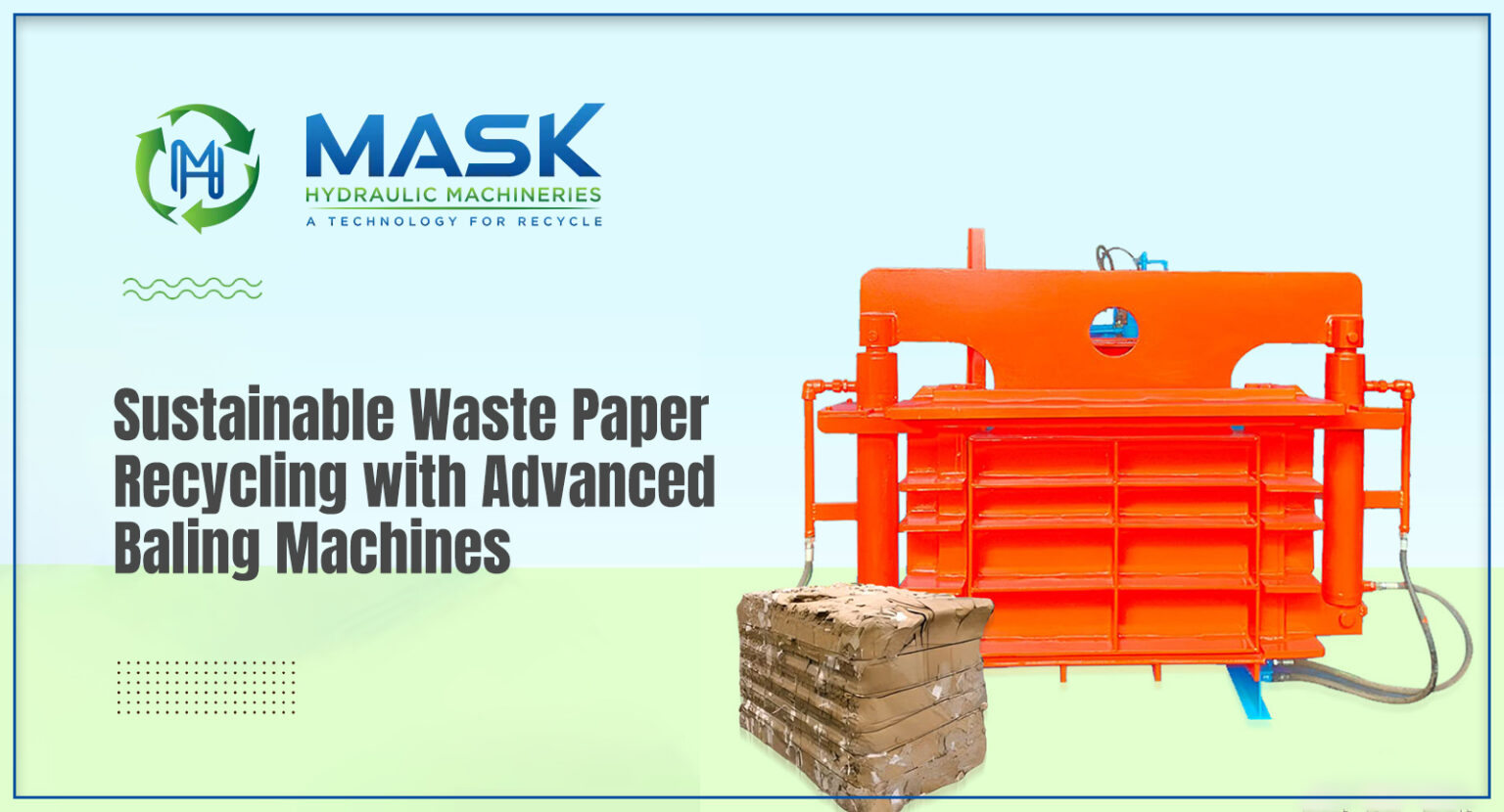 ustainable waste paper recycling with advanced baling machines.